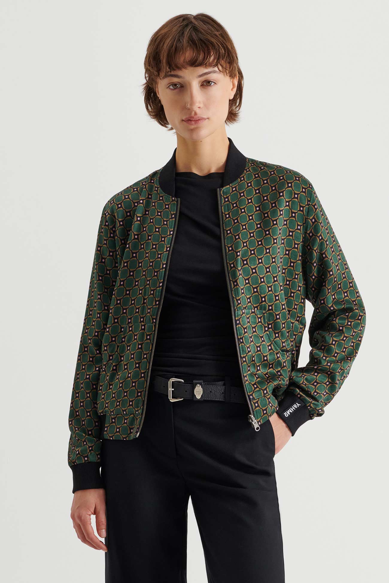 emerald/black Reversible Bomber - Yahmo