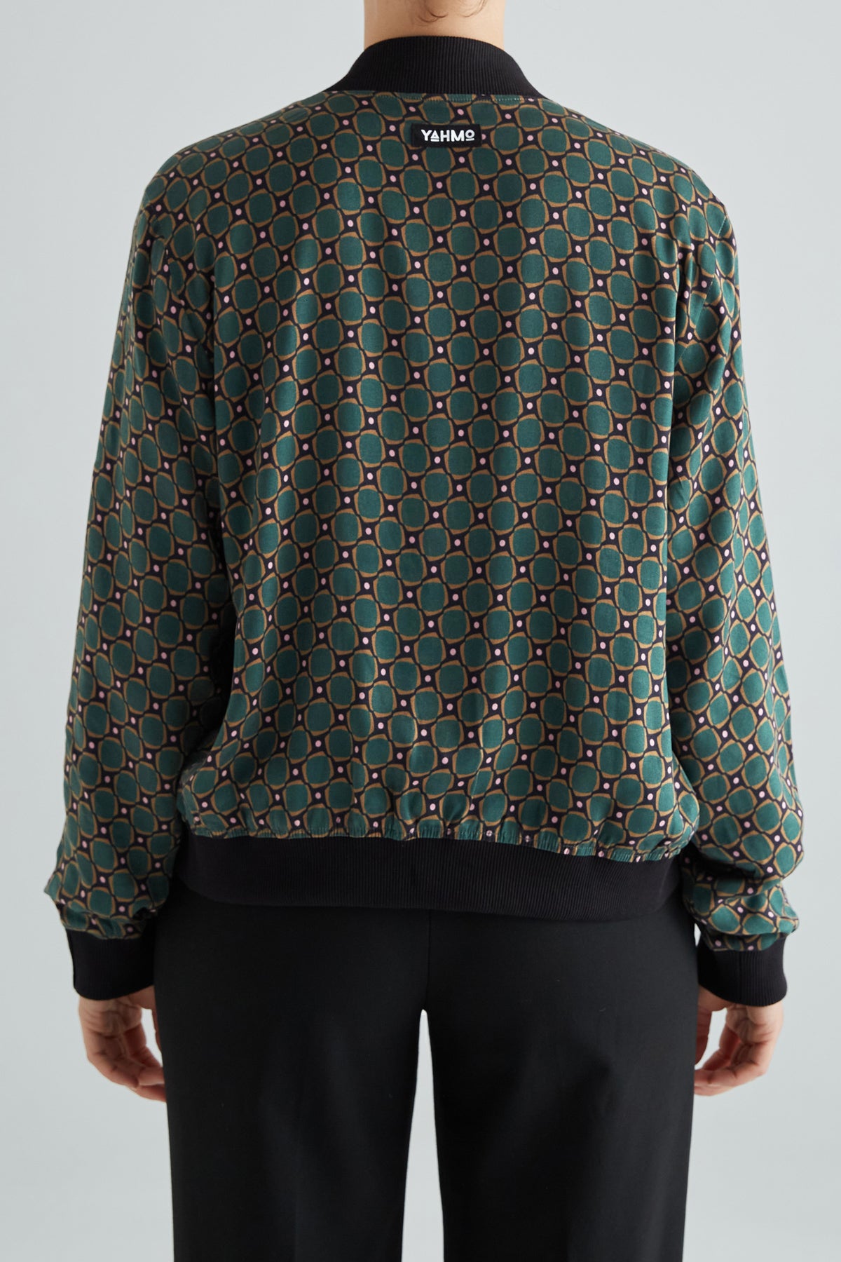 emerald/black Reversible Bomber - Yahmo
